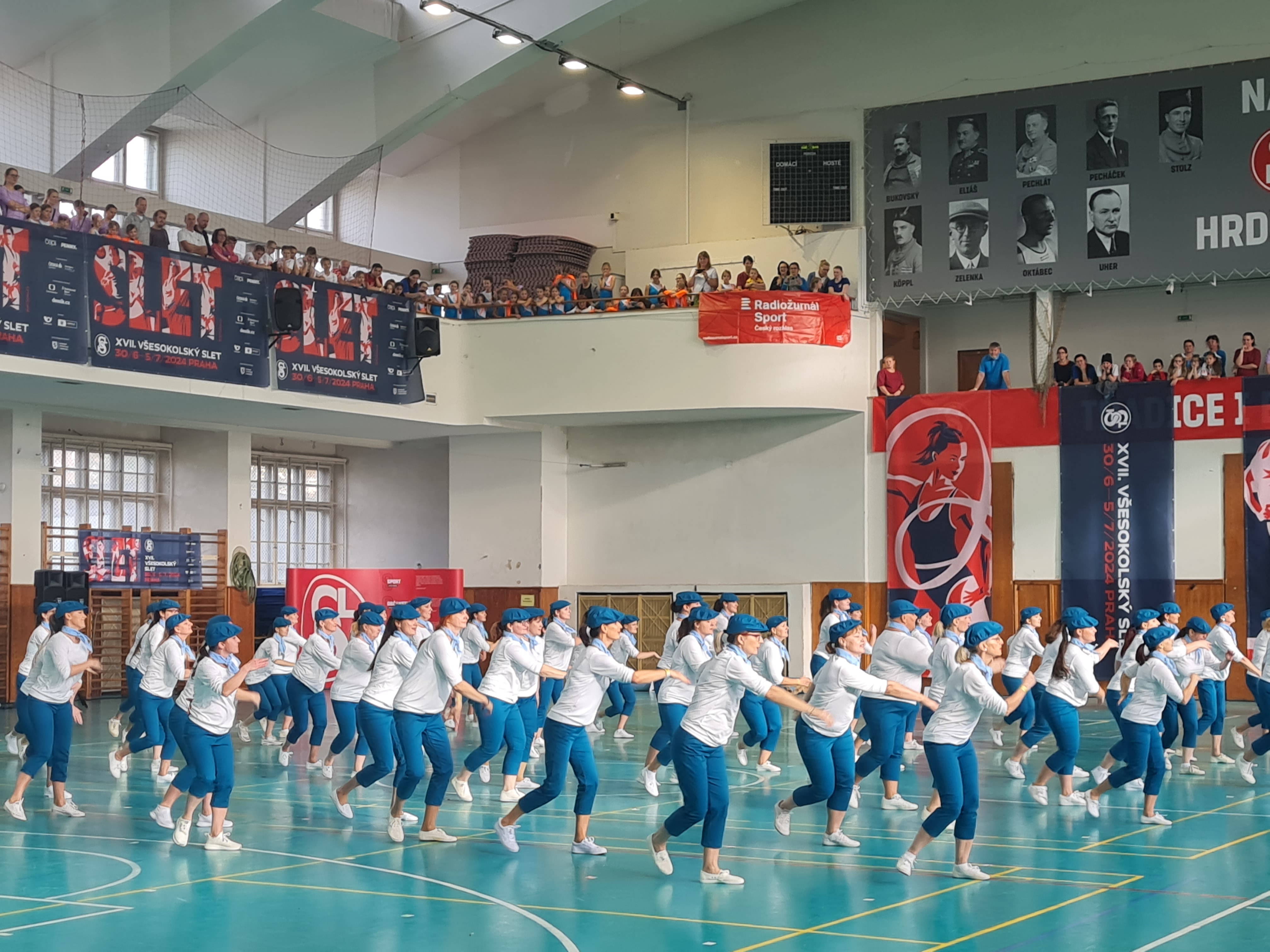 Sokolové předvedli poprvé hromadné skladby na slet